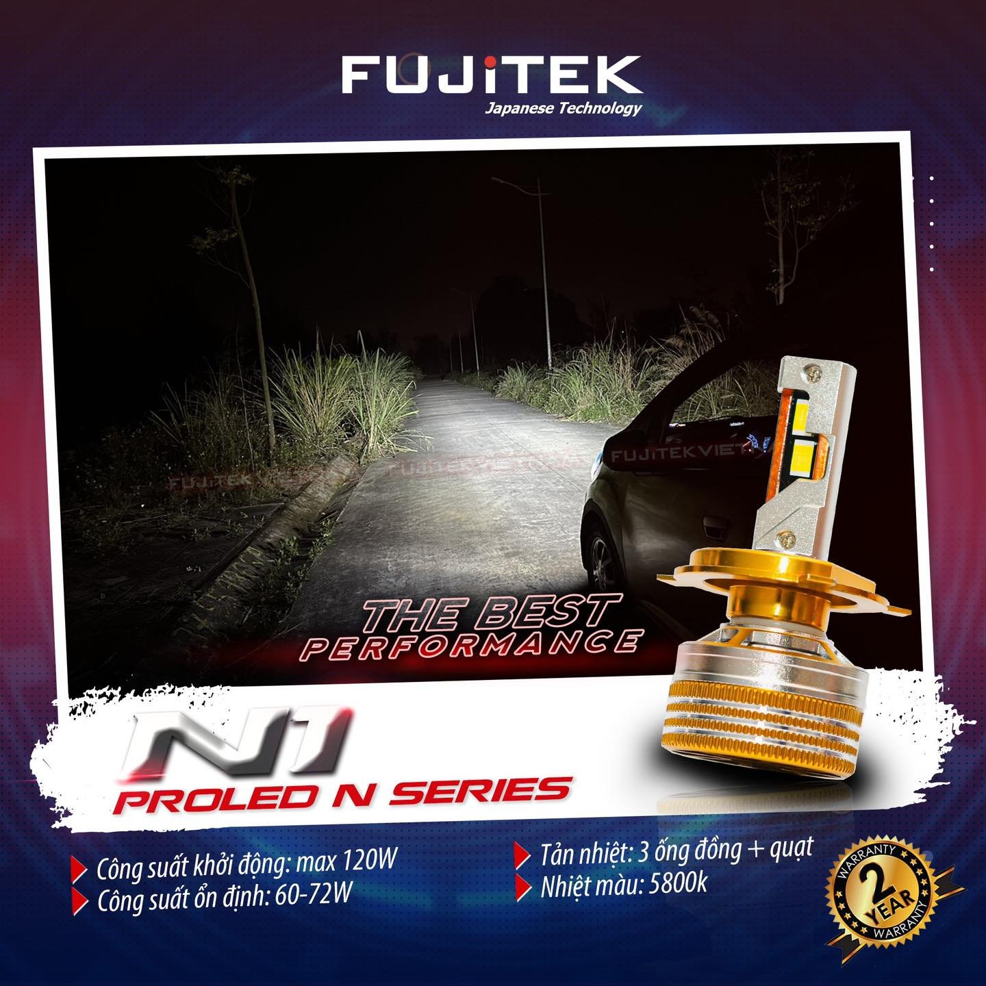 đèn Led Fujitek N1